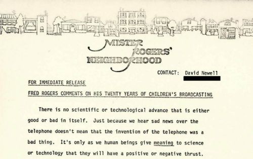 Fred Rogers Comments